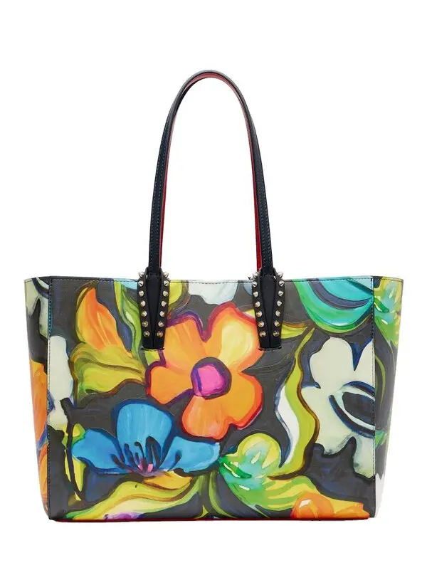 CHRISTIAN LOUBOUTIN Cabata Small Floral Leather Tote Bag - Multicoloured