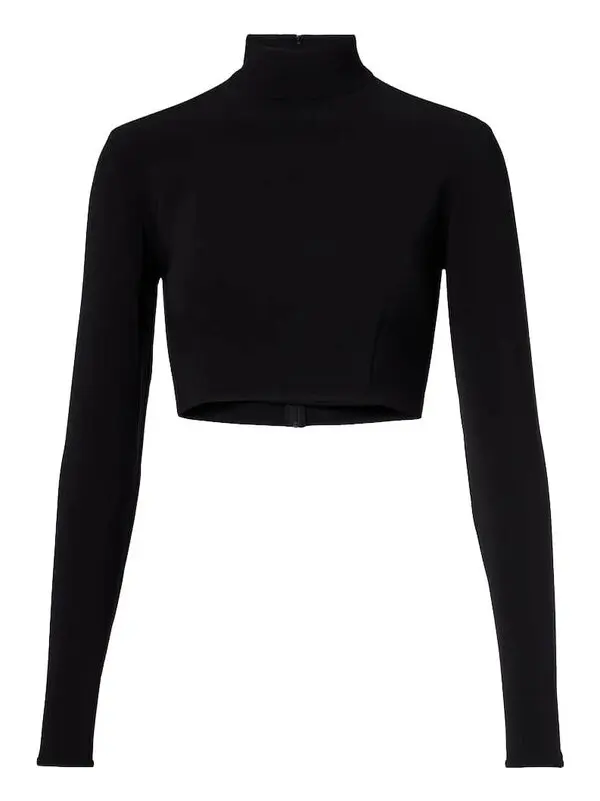 Costarellos Cropped Top - Black