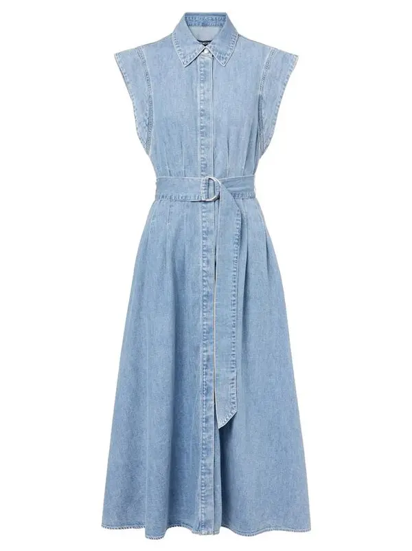Veronica Beard Fuller Denim Midi Dress - Blue