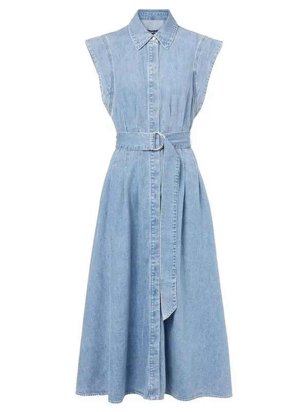 Veronica Beard Fuller Denim Midi Dress - Blue