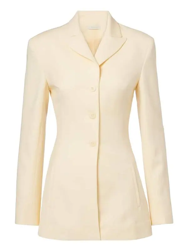 Faithfull The Brand Deni Peak Lapel Blazer - Yellow