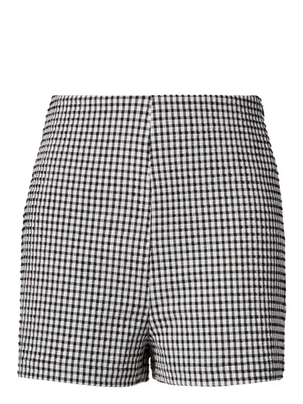 RÓHE High-rise Gingham Shorts - Black