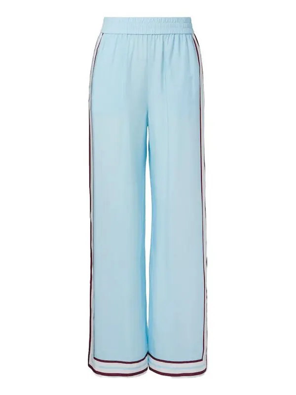 Simkhai Orissa Striped Straight Pants - Blue