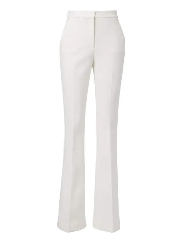 Rebecca Vallance Rory High-rise Crêpe Flared Pants - White