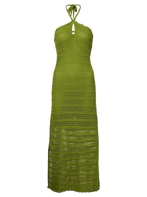 Simkhai Koah Cotton-blend Midi Dress - Green