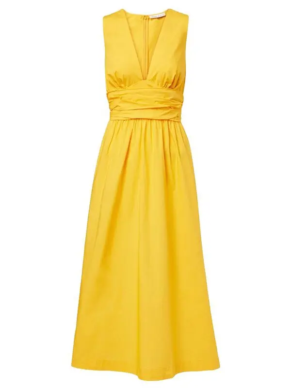 Heidi Klein Mimosa Cotton Midi Dress - Yellow