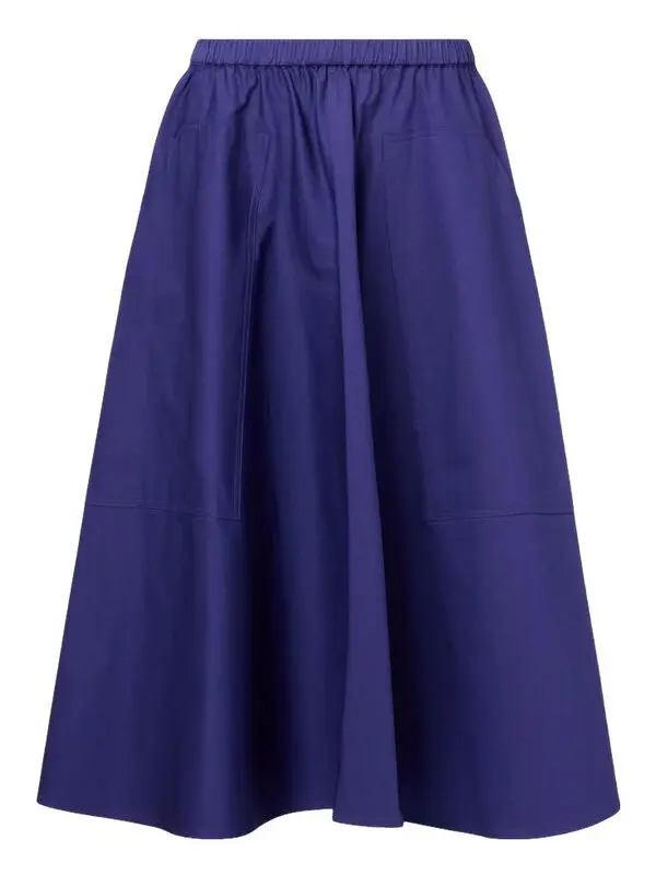 Vince High-rise Cotton Midi Skirt - Blue