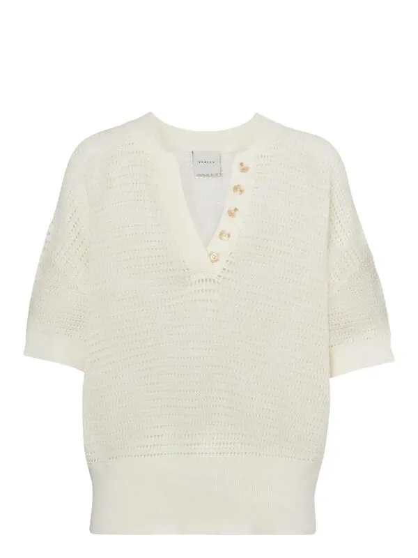 Varley Callie Polo Sweater - White