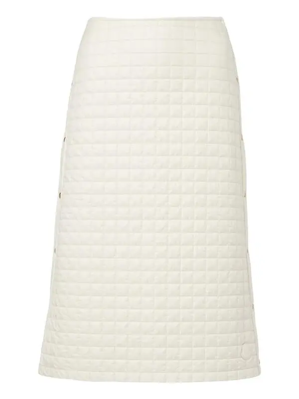 Moncler Quilted Midi Skirt - White