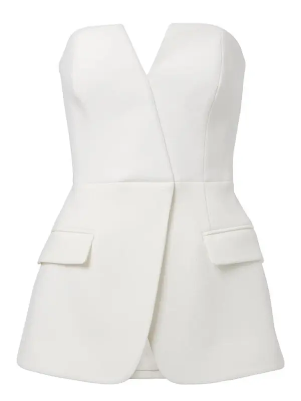 Rebecca Vallance Rory Crêpe Top - White