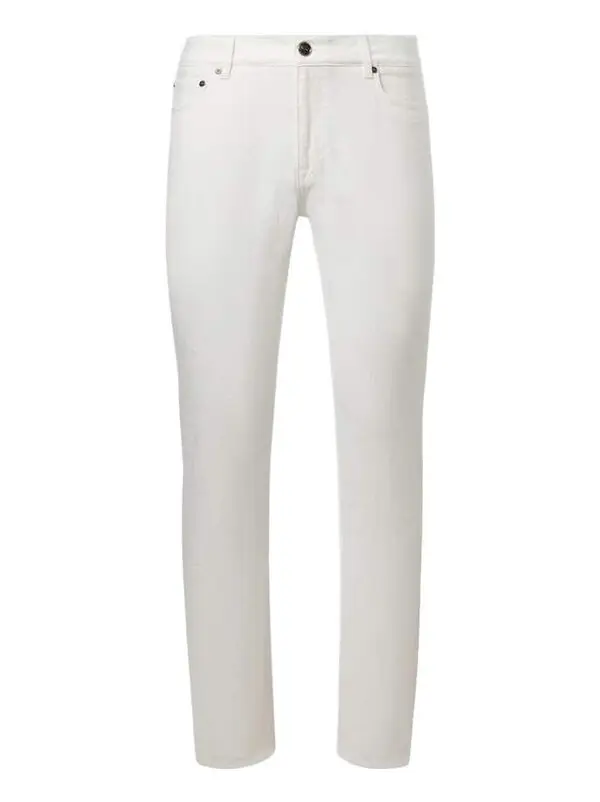Etro Pegaso Low-rise Straight Jeans - White