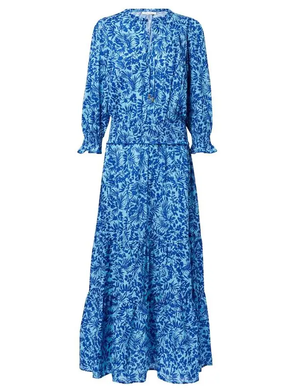 Heidi Klein La Marquet Cotton-blend Maxi Dress - Blue