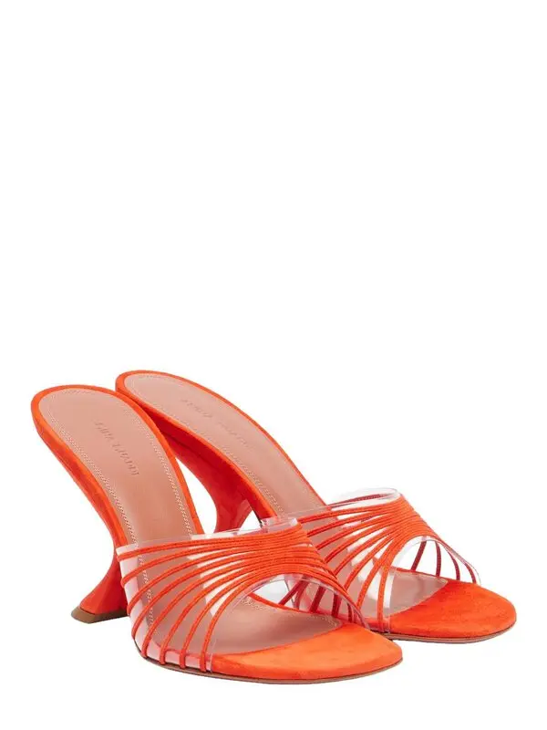 Amina Muaddi Mookie 90 Mules - Orange