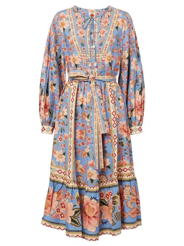 Farm Rio Superbloom Tapestry Printed Midi Dress - Multicoloured