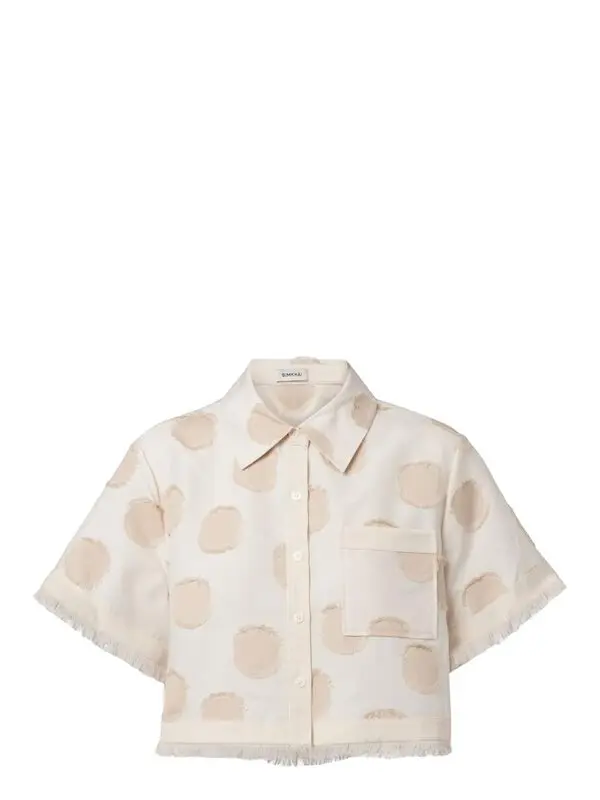 Simkhai Topanga Polka-dot Crop Top - Neutrals