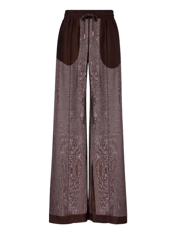TOM FORD Cotton And Silk Palazzo Pants - Brown