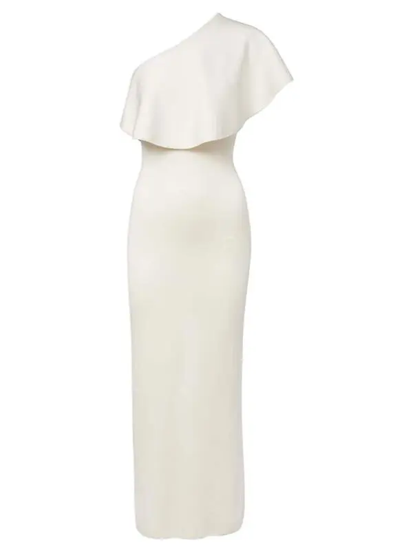 Altuzarra Vivi Ruffled One-shoulder Gown - White