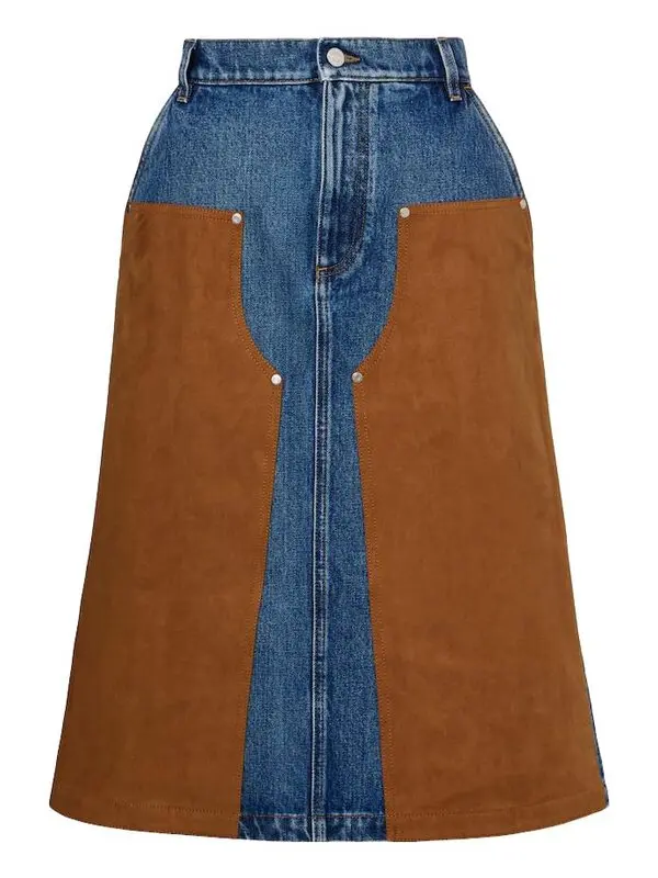 Stella McCartney Denim Midi Skirt - Blue