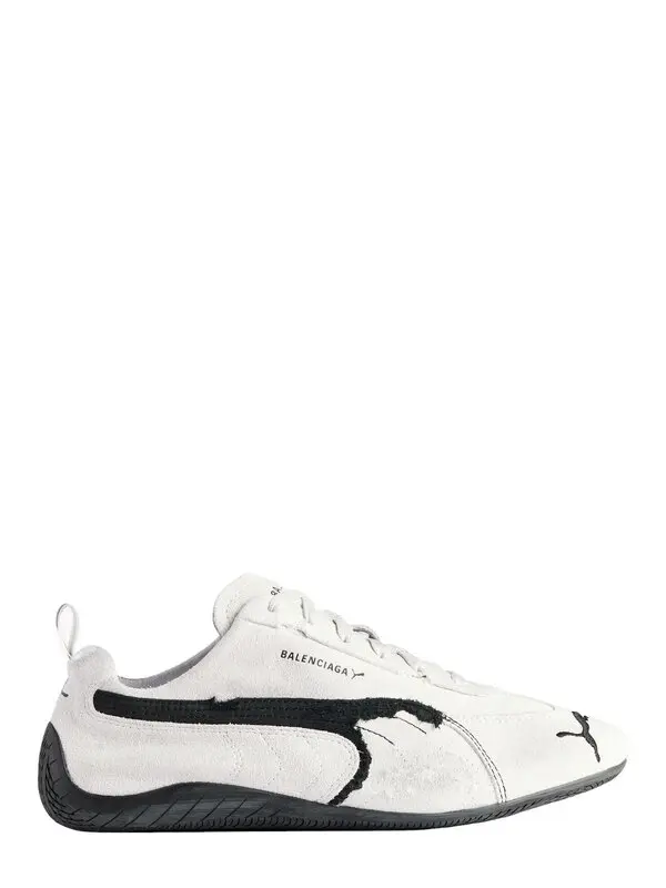 Balenciaga Speedcat Suede Sneakers - White