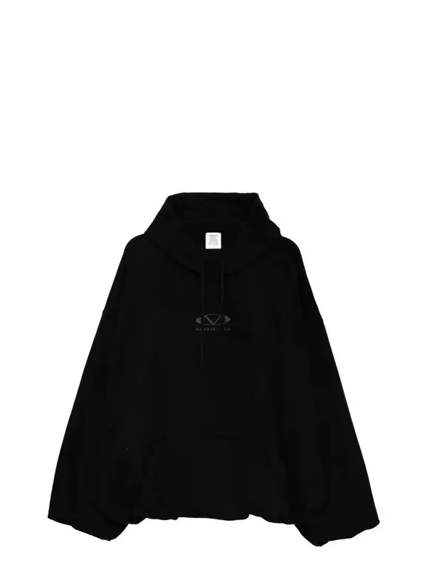 Vetements Oval Logo Hoodie - Black