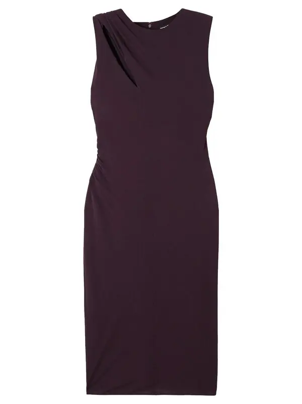 TOM FORD Draped Cutout Jersey Knee-length Dress - Purple