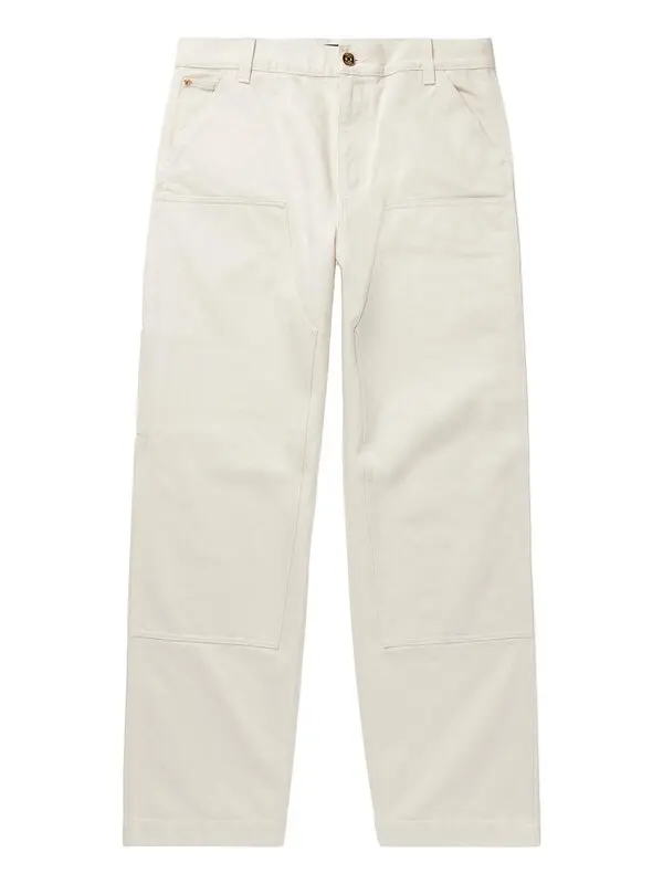 Versace Straight-leg Panelled Jeans - Neutrals
