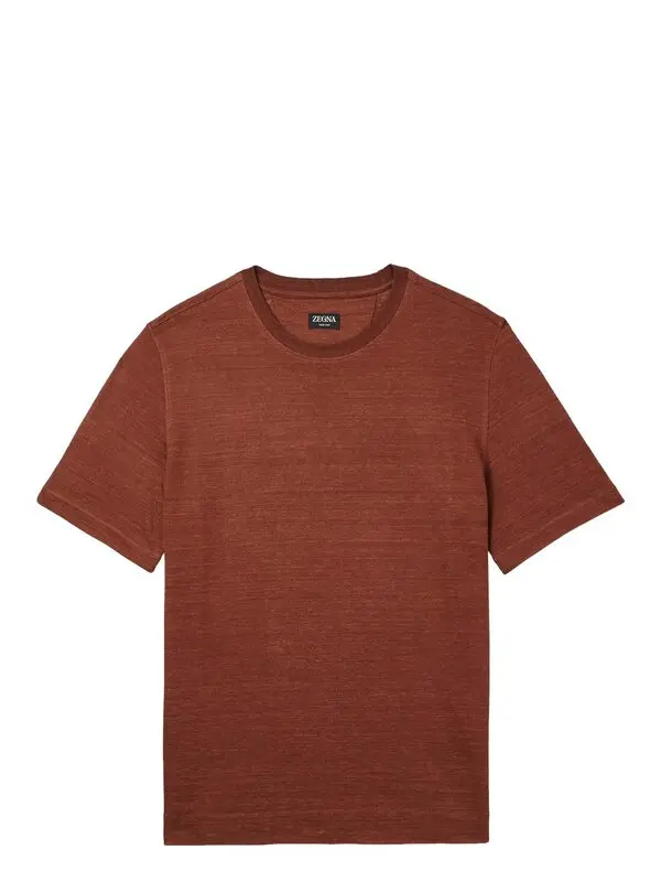 Zegna Oasi Linen T-shirt - Orange