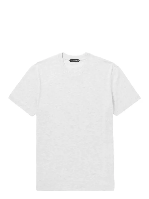 TOM FORD Cotton-blend Jersey T-shirt - Gray