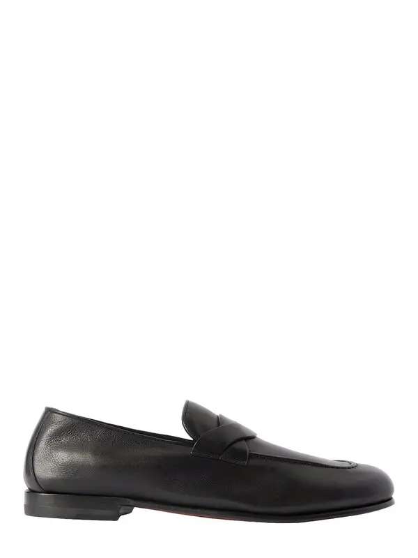 TOM FORD Gigi Full-grain Leather Loafers - Black