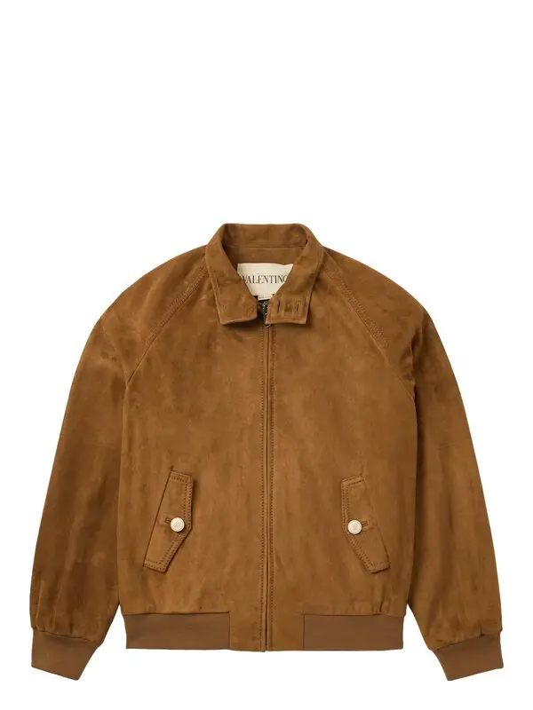 Valentino Garavani Suede Harrington Jacket - Brown