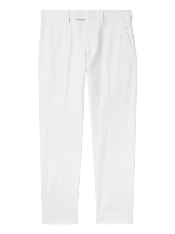 TOM FORD Tapered Cotton-blend Twill Chinos - White