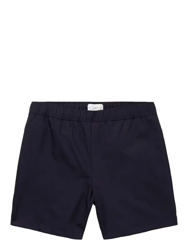 Mr P. Straight-leg Shell Tennis Shorts - Blue