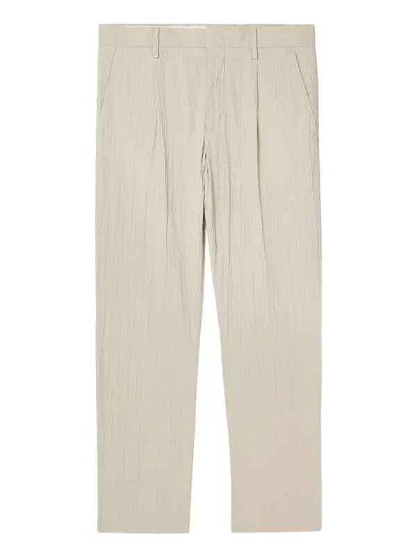 Nn07 Bill 5721 Straight-leg Seersucker Trousers - Neutrals