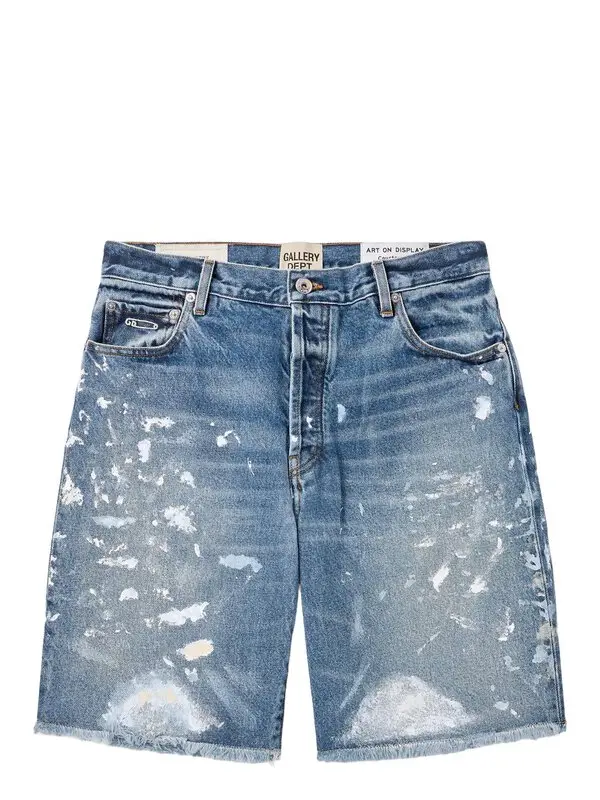 GALLERY DEPT. Ventura Distressed Denim Shorts - Blue