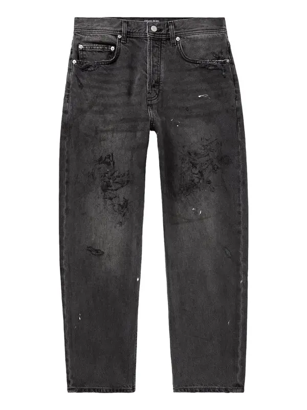 Enfants Riches Déprimés Straight-leg Distressed Jeans - Black