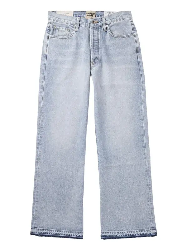GALLERY DEPT. Melrose Straight-leg Frayed Jeans - Blue