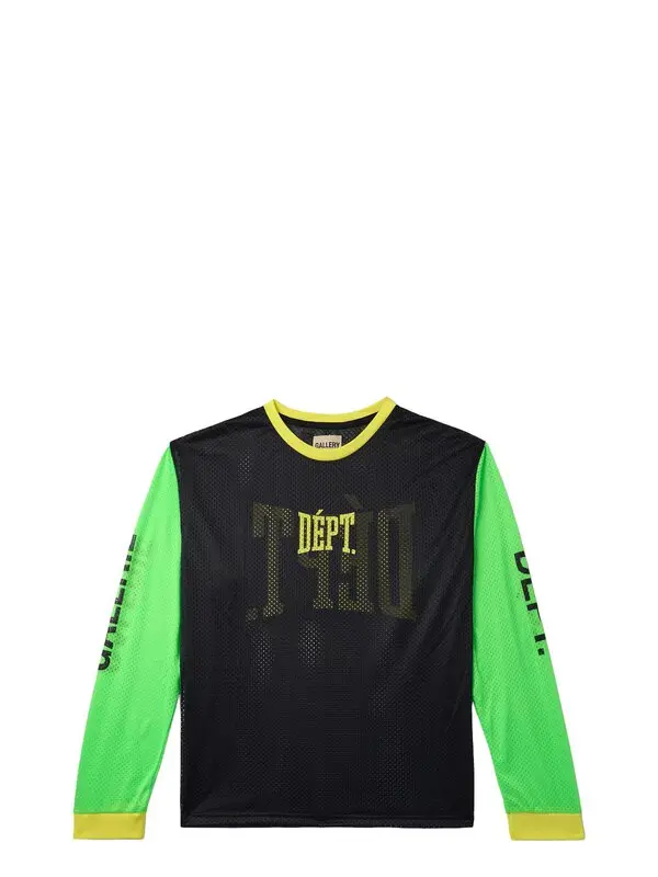 GALLERY DEPT. Logo-print Colour-block Mesh T-shirt - Green