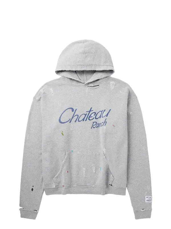 GALLERY DEPT. Chateau Ranch Cotton-blend Jersey Hoodie - Gray