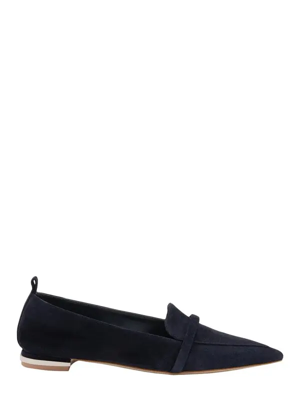 MALONE SOULIERS Suede Dora Loafers - Navy