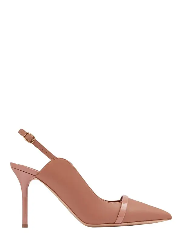 MALONE SOULIERS Leather Marion Slingback Pumps 85 - Nude