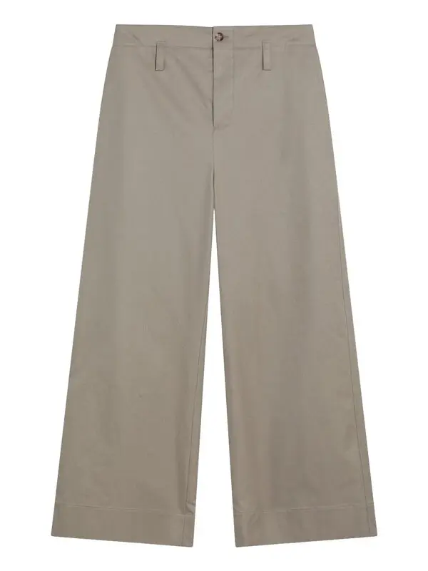 Alexander McQueen Cotton Gabardine Chino Trousers - Beige