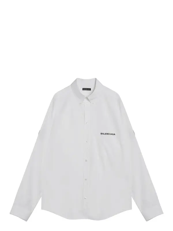 Balenciaga Uniform Merch Button Down Shirt - White