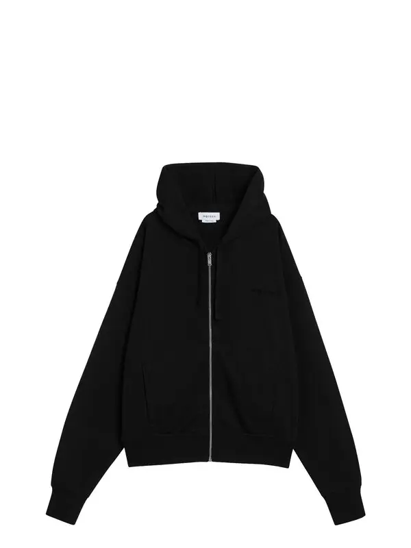 Alexander McQueen Cotton Zip-up Hoodie - Black