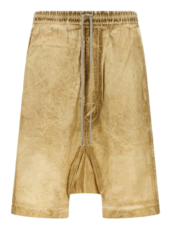 Rick Owens Drawstring Pods' Bermuda Shorts - Beige