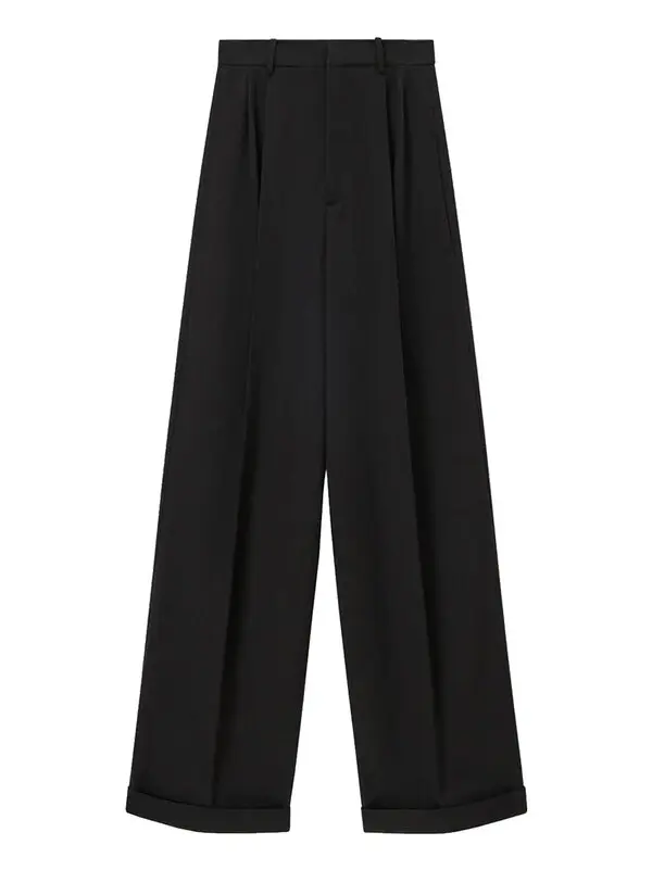 Loewe Cotton And Silk Pants - Black