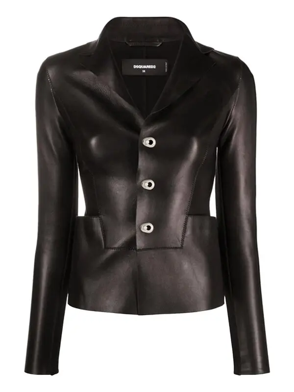 Dsquared2 Leather Jacket - Black