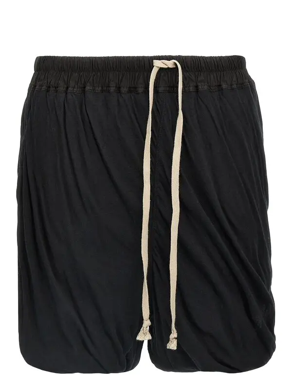 Rick Owens Dbl Long Boxers Bermuda Shorts - Black