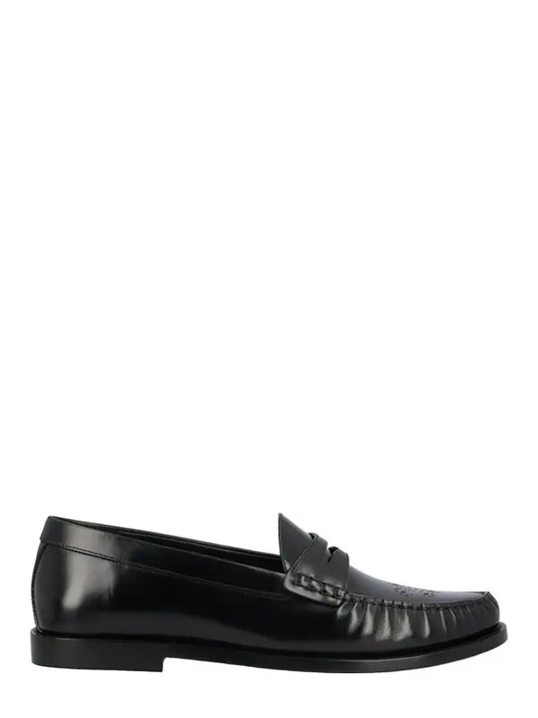 Celine Vivienne Bullskin Loafers - Black
