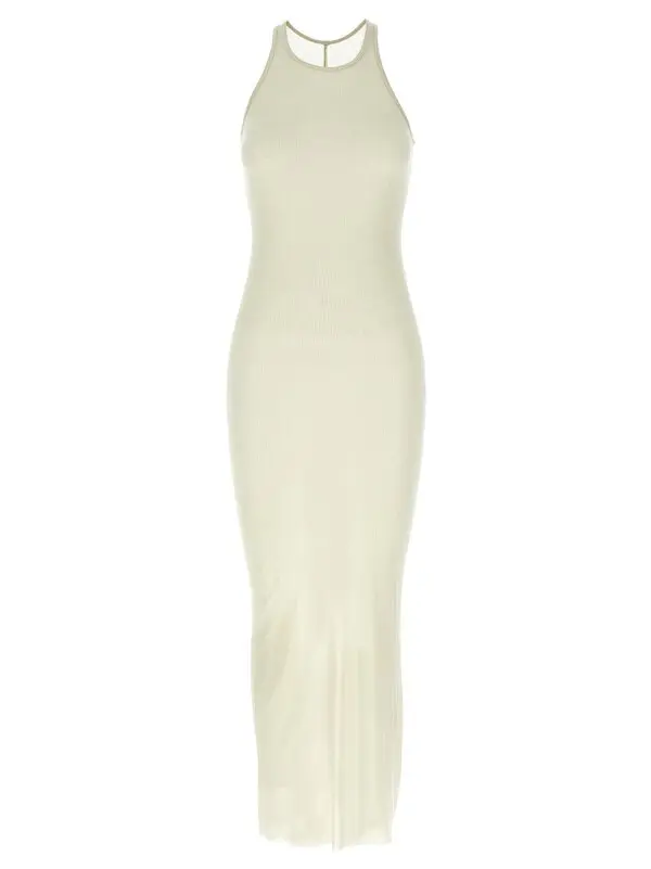 Rick Owens Ribbed Sleeveless Dress - Beige