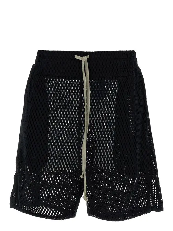 Rick Owens Champion X Perforated Bermuda Shorts - Black